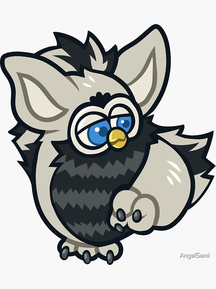 "Raccoon Furby" Sticker for Sale by AngelSami | Redbubble