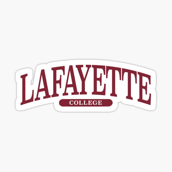 "lafayette college - serif font curved " Sticker for Sale by ...