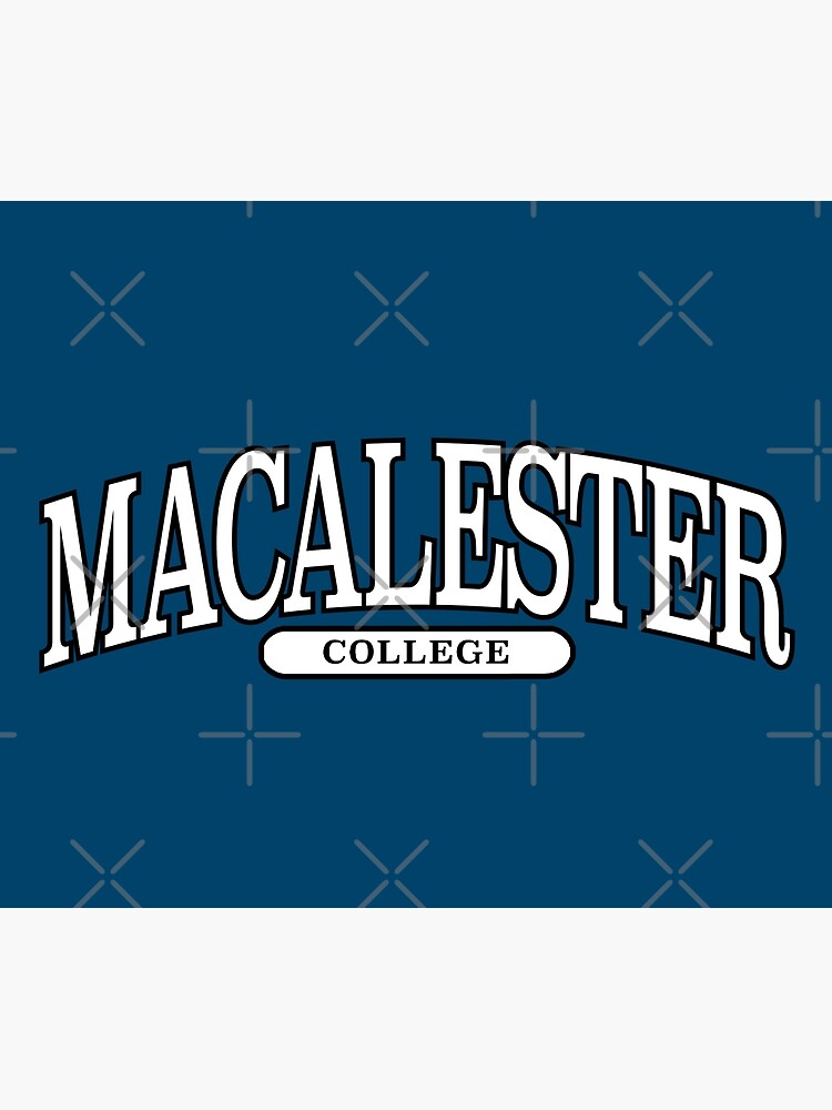 "macalester college - serif font curved " Throw Blanket for Sale by ...
