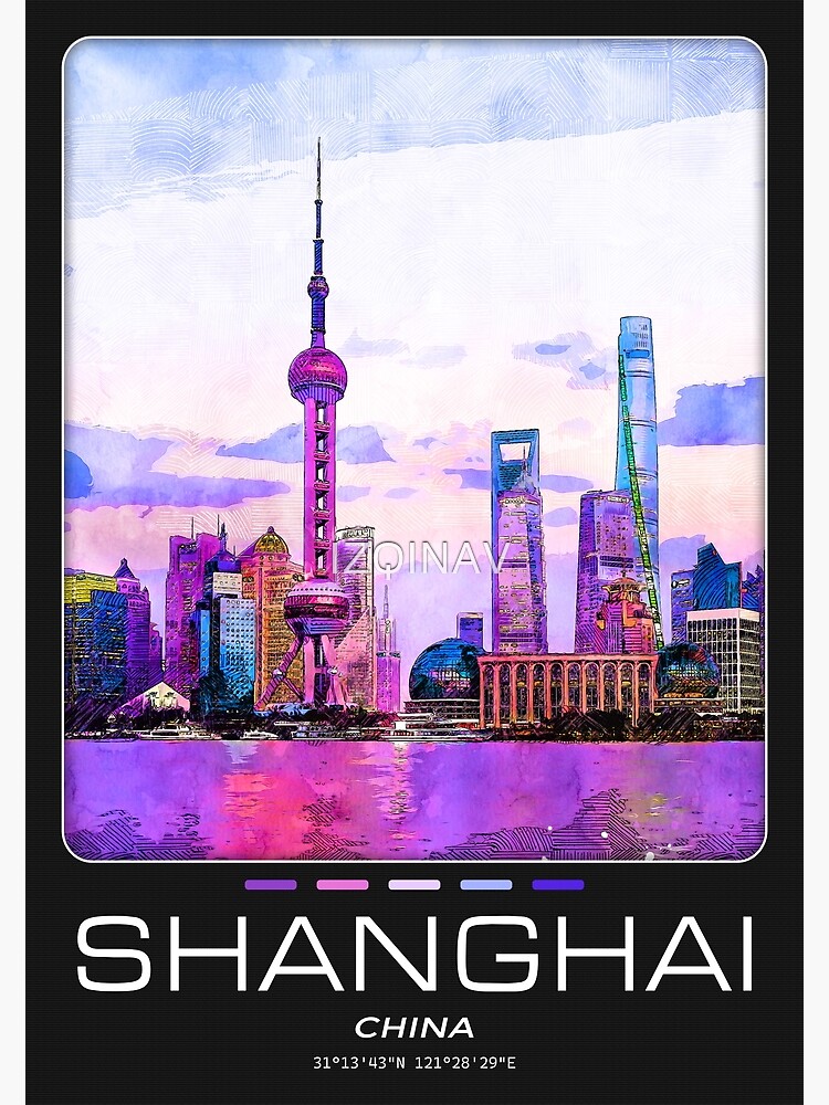 "Shanghai City" Poster for Sale by NIFRO ART | Redbubble