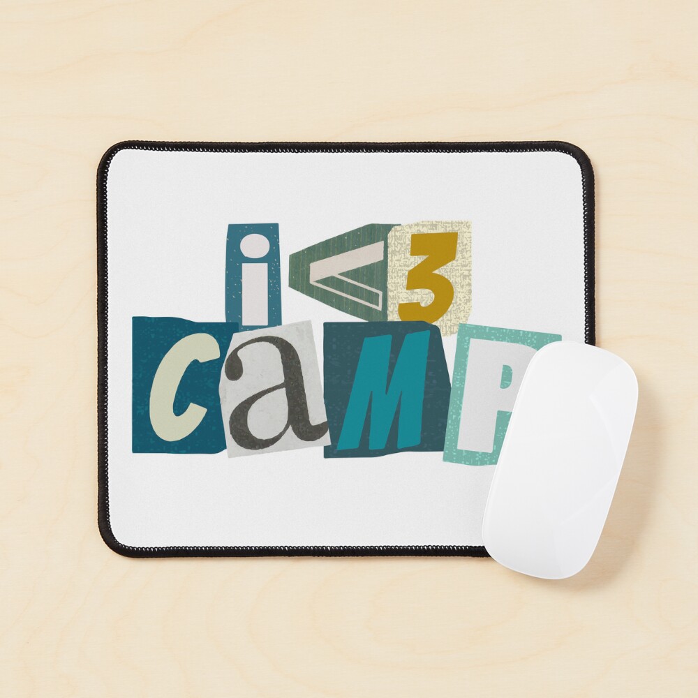 "I Love Camp Scrapbook" Sticker for Sale by l-redfern | Redbubble