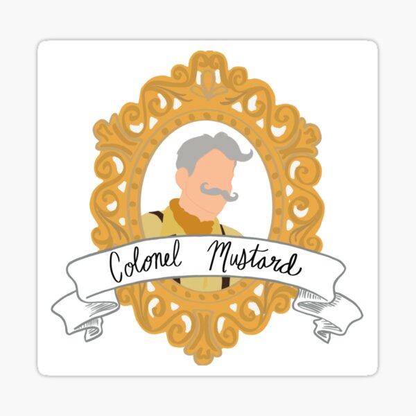 "Colonel Mustard" Sticker for Sale by Kc-cam | Redbubble
