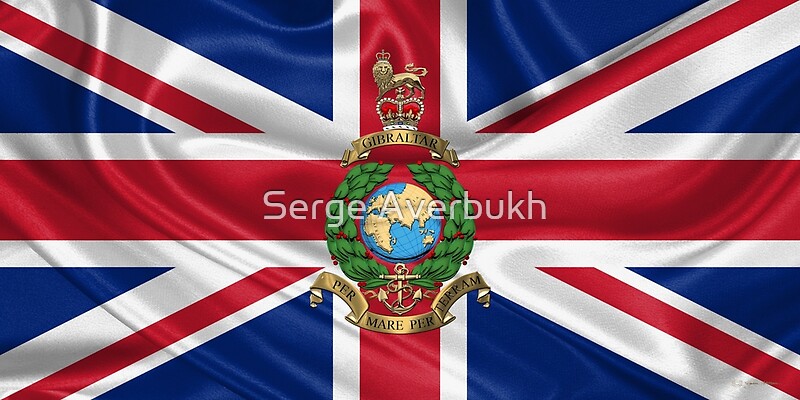 "The Corps of Royal Marines - RM Emblem over Flag" by Serge Averbukh ...