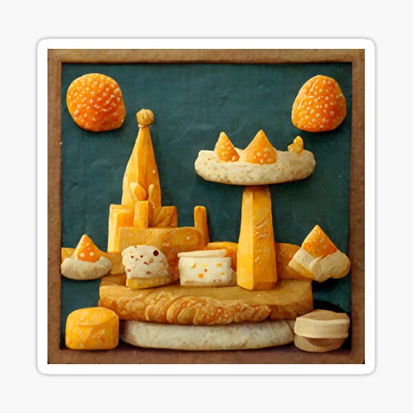 "Cheese Castle" Sticker for Sale by i-ImagineArtist | Redbubble