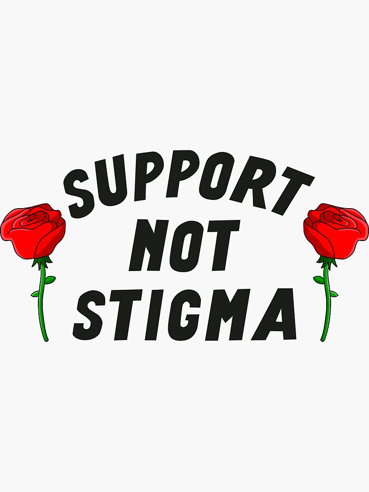 "Support Not Stigma" Sticker for Sale by SSFootball | Redbubble