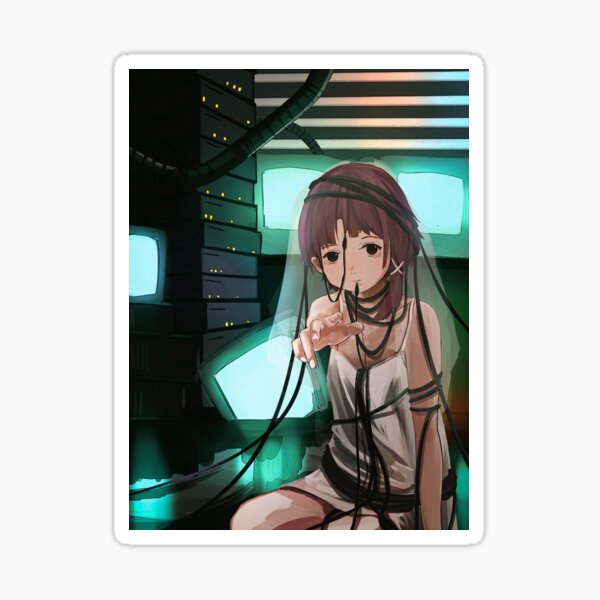 "Serial Experiments Lain" Sticker for Sale by Serial-Exper | Redbubble