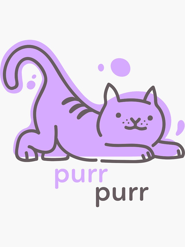 "CAT MOM AND CAT DADS - PURR PURR - CUTE AND ADORABLE" Sticker for Sale ...