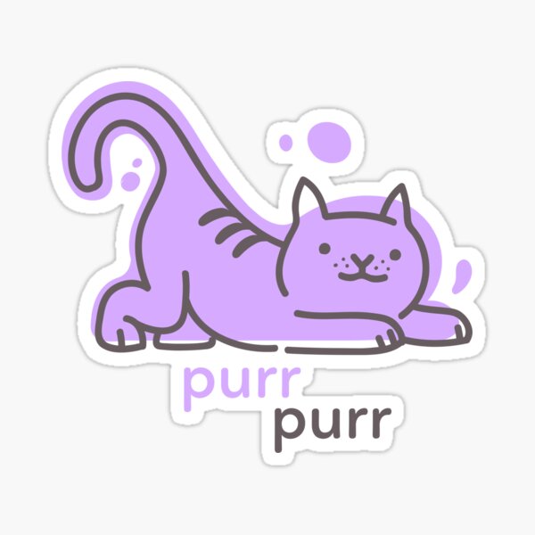 "CAT MOM AND CAT DADS - PURR PURR - CUTE AND ADORABLE" Sticker for Sale ...