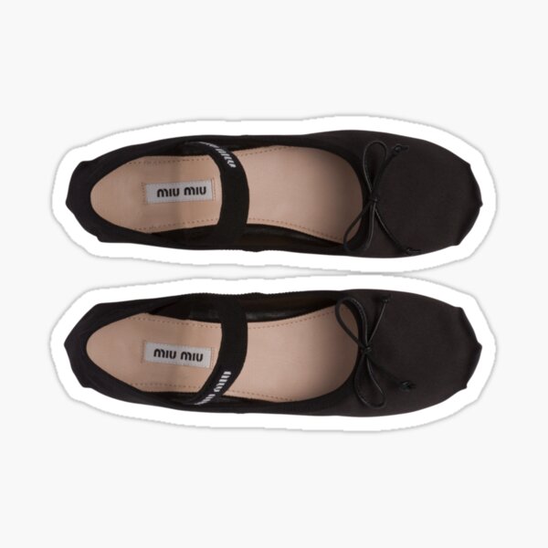 "miu miu black ballet flats" Sticker for Sale by browniecat | Redbubble