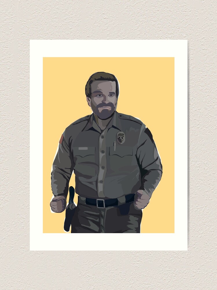 "Dancing Jim Hopper - Stranger Things" Art Print by brennarose0 | Redbubble