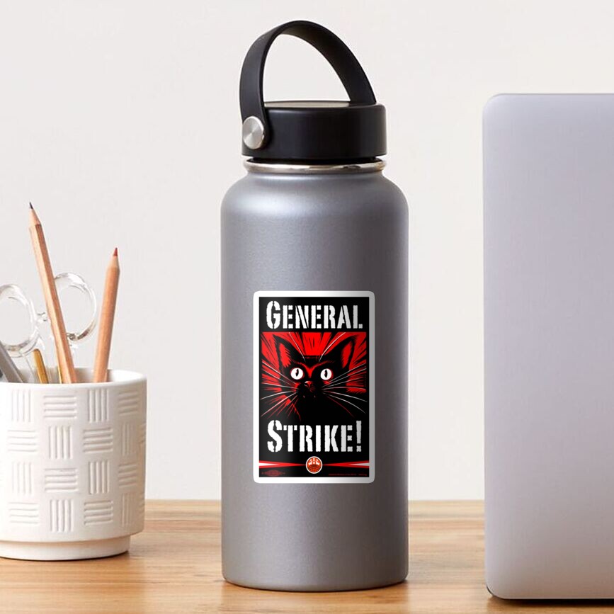 "IWW General Strike Sabocat" Sticker for Sale by innawoods | Redbubble