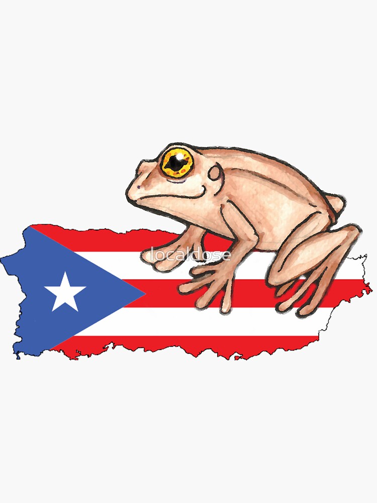 "El Coqui de Puerto Rico" Sticker for Sale by localdose | Redbubble