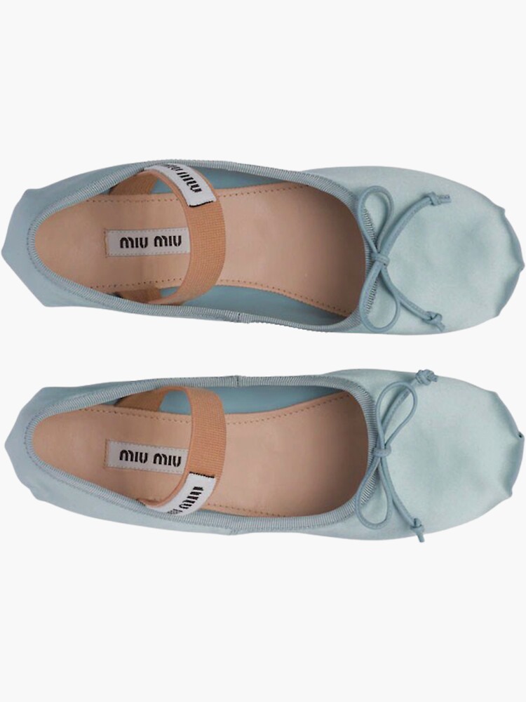 "baby blue miu miu ballet flats" Sticker for Sale by browniecat | Redbubble