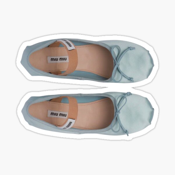 "baby blue miu miu ballet flats" Sticker for Sale by browniecat | Redbubble