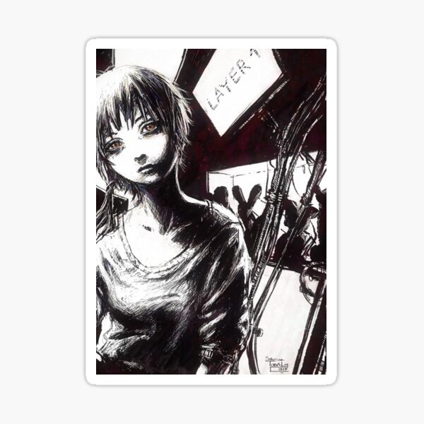 "Serial Experiments Lain" Sticker for Sale by Serial-Exper | Redbubble