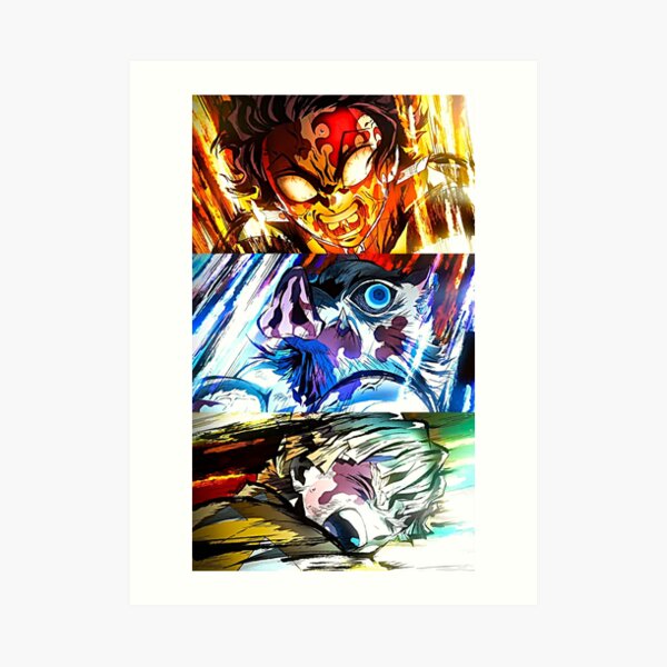 "Tanjiro Zenitsu Inosuke | Demon Slayer Kimetsu no Yaiba" Art Print for ...