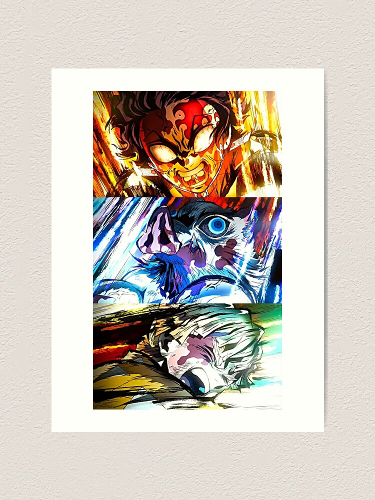 "Tanjiro Zenitsu Inosuke | Demon Slayer Kimetsu no Yaiba" Art Print for ...