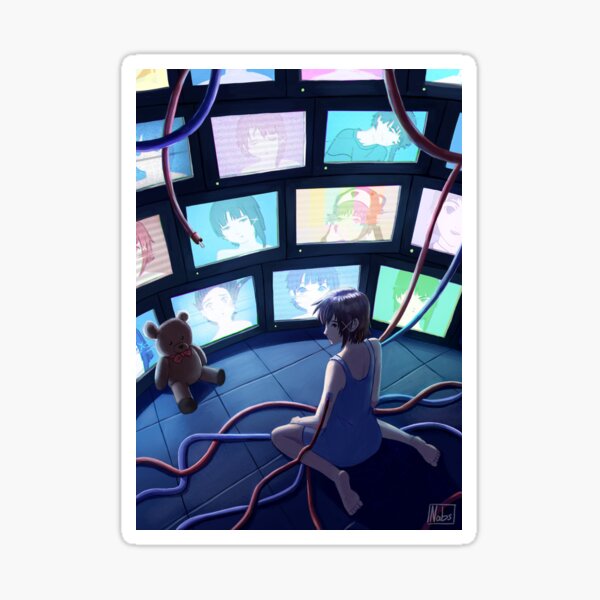 "Serial Experiments Lain" Sticker for Sale by Serial-Exper | Redbubble