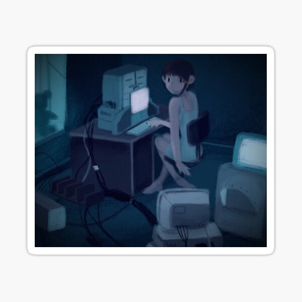 "Serial Experiments Lain" Sticker for Sale by Serial-Exper | Redbubble