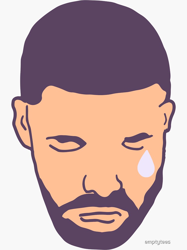 "Crying Drake" Sticker by emptytees | Redbubble