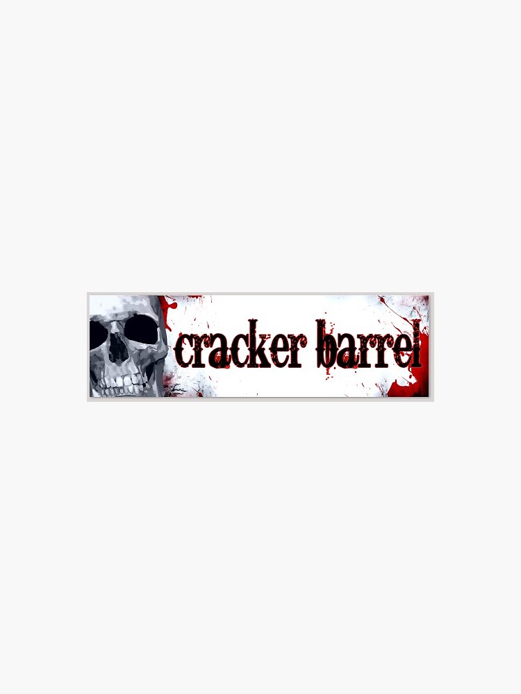"cracker barrel - sticker" Sticker for Sale by gabe-and-lauren | Redbubble