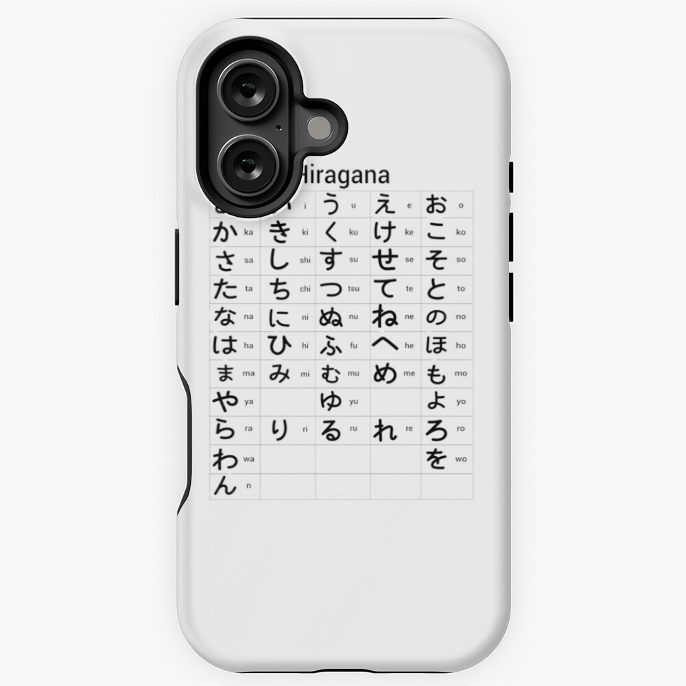 "Japanese Hiragana Chart Alphabet Aesthetic Hiragana Chart87" Sticker ...