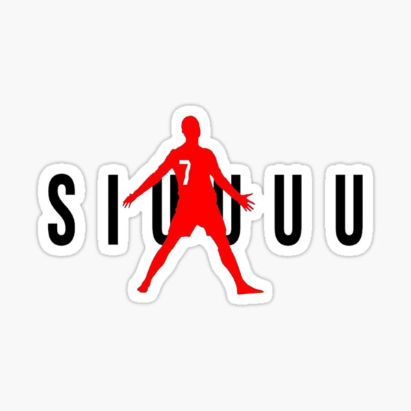 "cristiano ronaldo siuu siuuu" Sticker for Sale by blackhistory7 ...