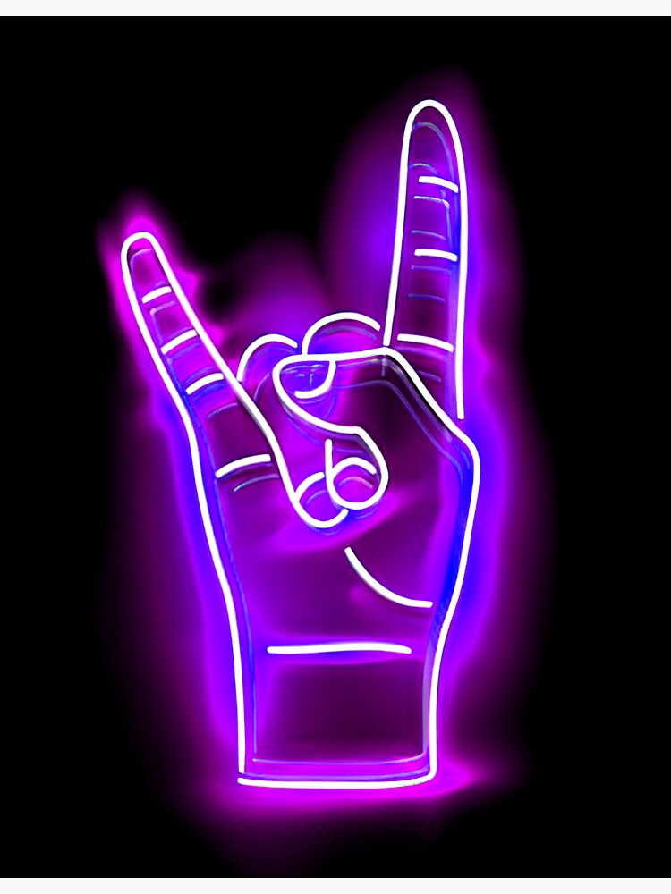 "Purple Neon Lights - Metal Finger" Sticker for Sale by NeoNDLyd ...