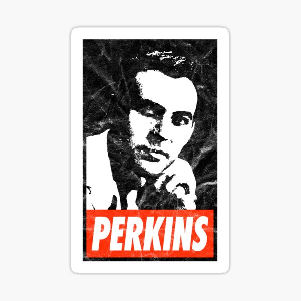 "Perkins [Black Worn Look]" Sticker for Sale by fromthehip | Redbubble