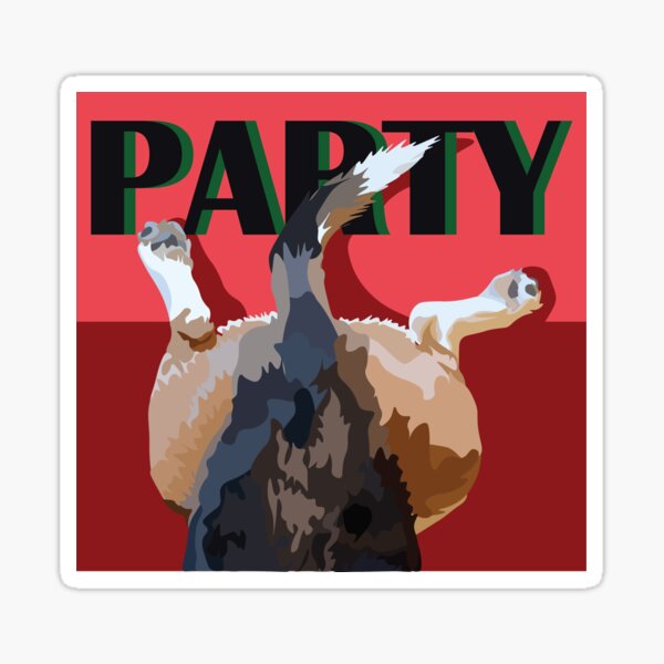 "PARTY" Sticker for Sale by josephgapuz | Redbubble