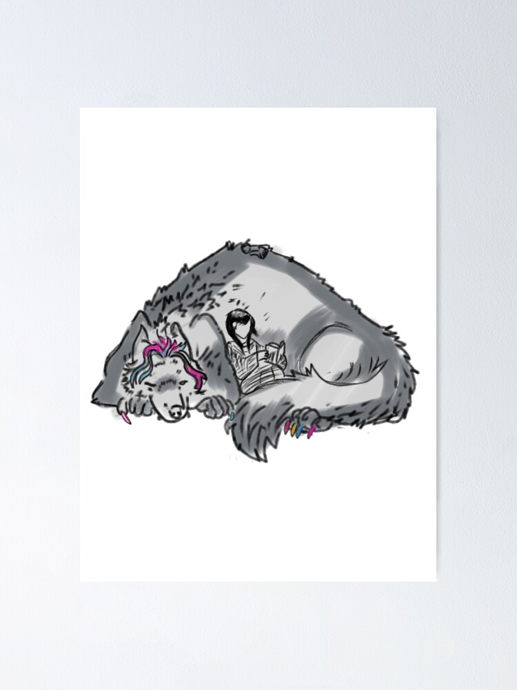 " werewolf,wednesday,enid,thing best friends" Poster for Sale by ...