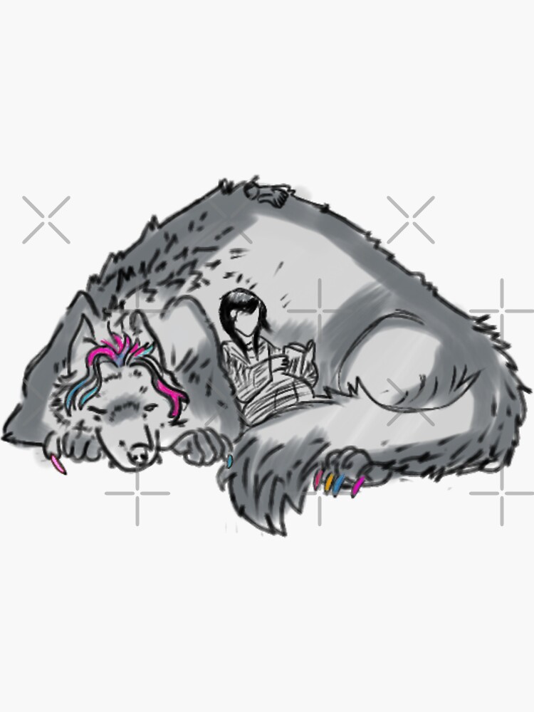 " werewolf,wednesday,enid,thing best friends" Sticker for Sale by ...