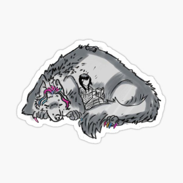 " werewolf,wednesday,enid,thing best friends" Sticker for Sale by ...