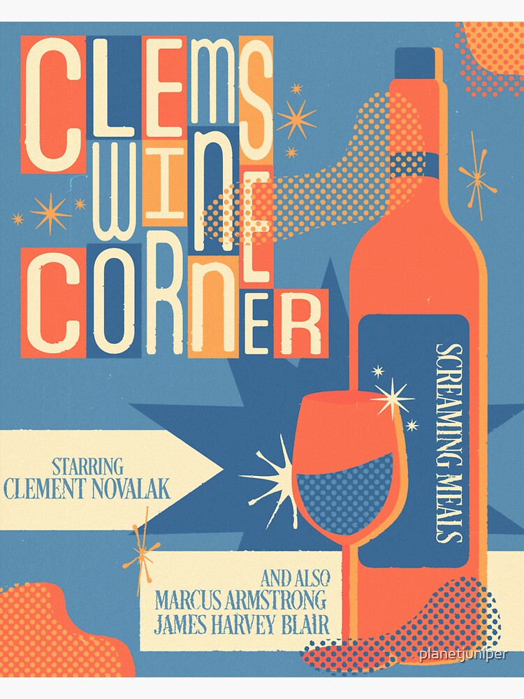 "Screaming Meals Clems Wine Corner" Sticker for Sale by planetjuniper ...