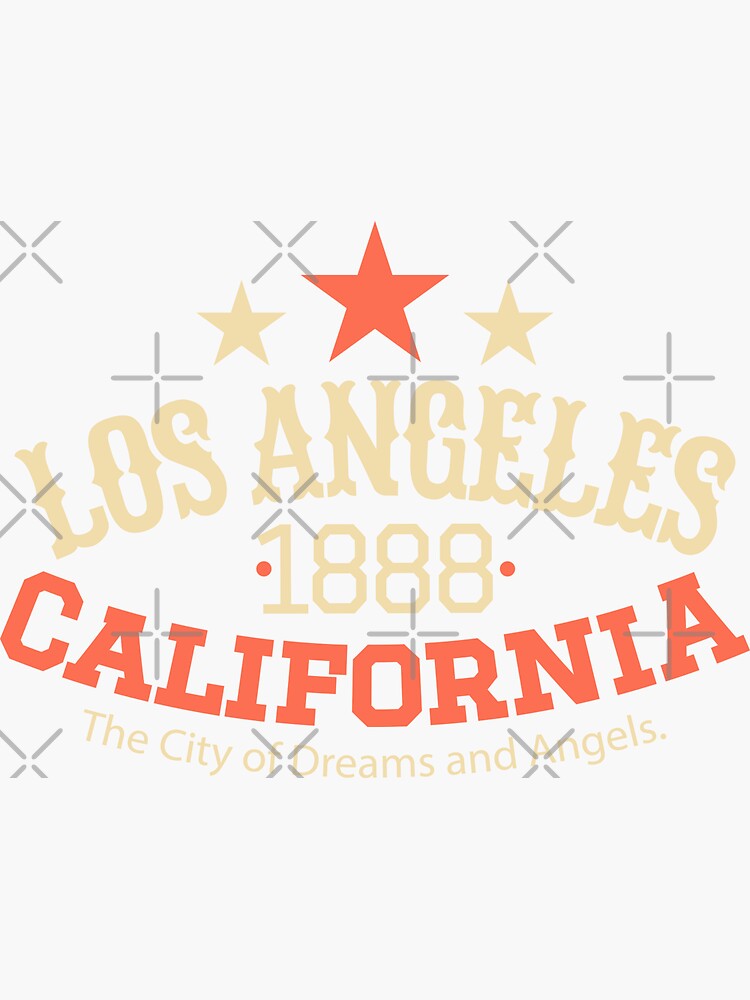 "Los Angeles California 1888 - Los Angeles College style logo" Sticker ...