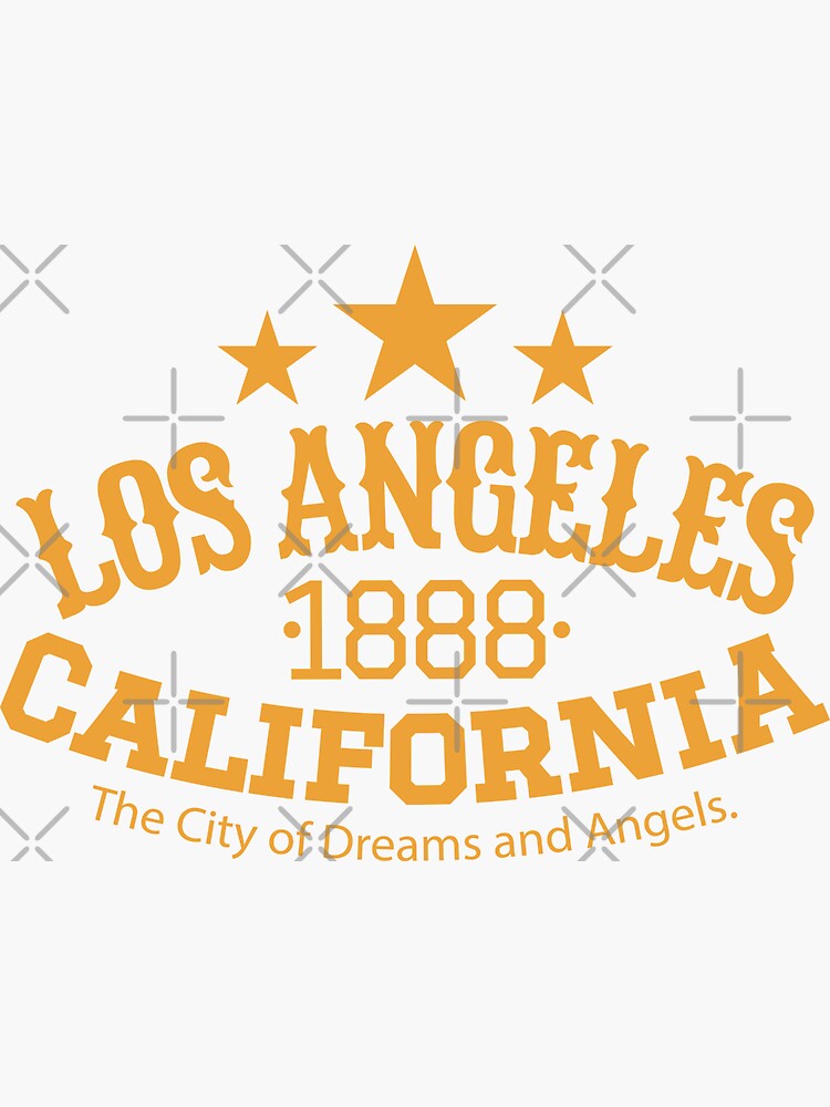 "Los Angeles California 1888 - Los Angeles College style logo" Sticker ...