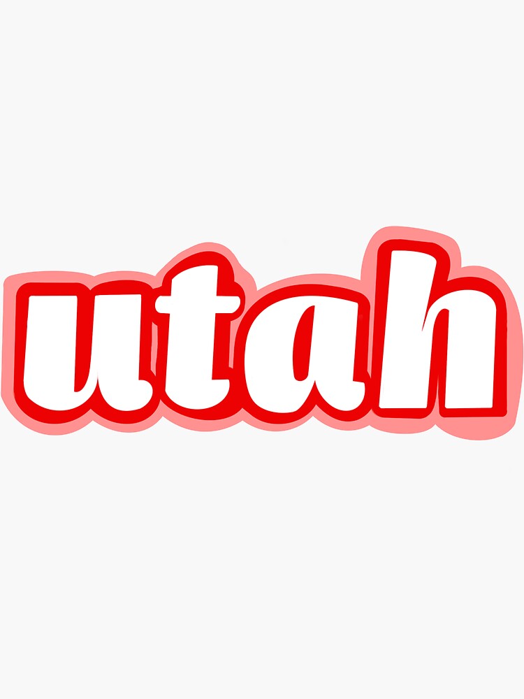 "Utah Sticker" Sticker for Sale by 3Edesigns | Redbubble