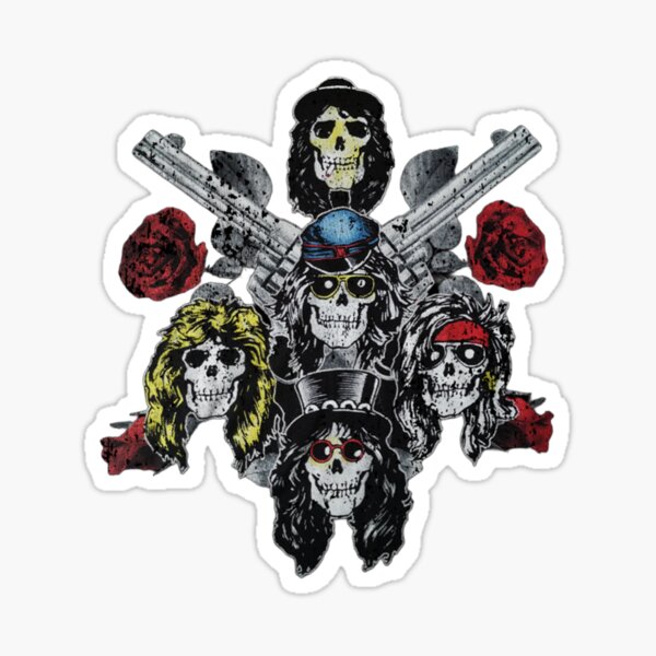 "Vintage skull and guns" Sticker for Sale by david575 | Redbubble