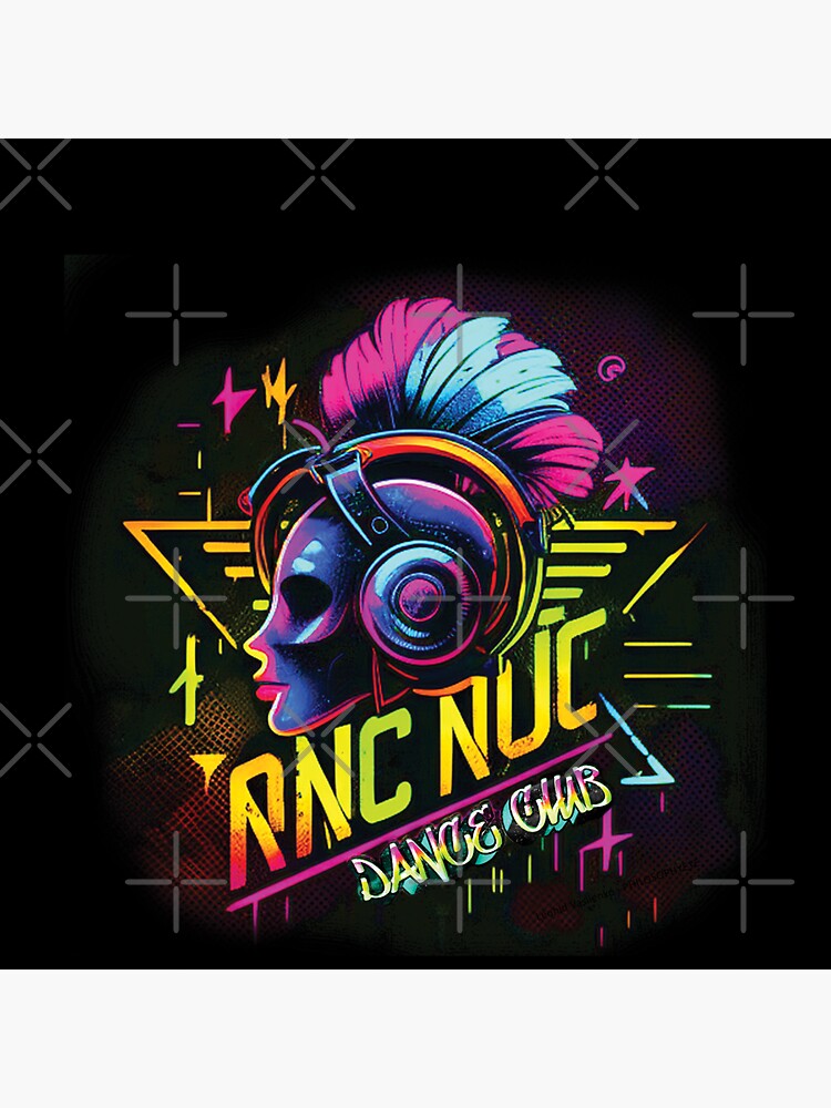 "Dance Neon Punk Club" Sticker for Sale by PhiloSophyEye | Redbubble