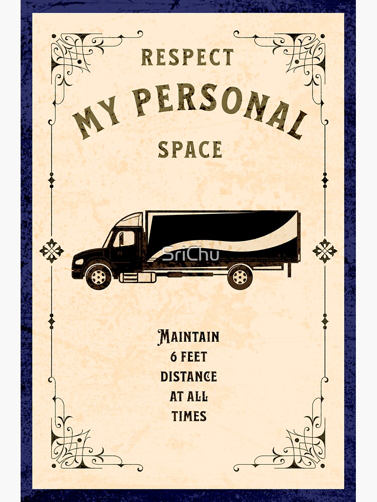 "respect my personal space maintain 6 feet at all times" Sticker for ...