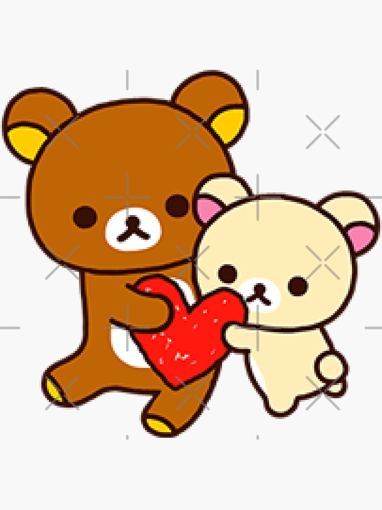 "Korilakkuma And Rilakkuma Couple Love" Sticker for Sale by ggpandele ...