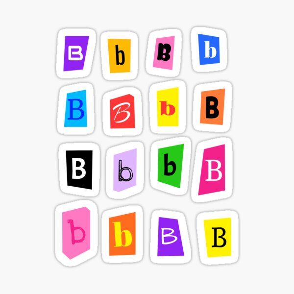 "magazine cut-out 'B' letters set" Sticker for Sale by Words-Artist ...