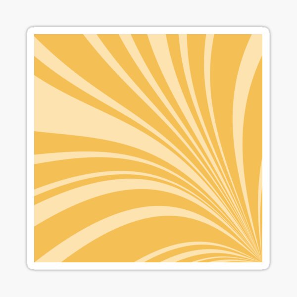 "Yellow and mustard color sun rays" Sticker for Sale by BattaAnastasia ...