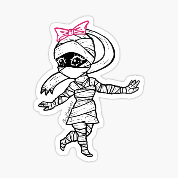 "Tanis Ghoul Girl Mummy" Sticker for Sale by Miss-A-McQ-Art | Redbubble
