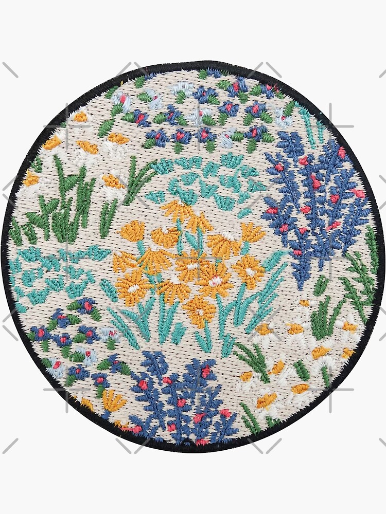 "Flower Field Sticker" Sticker for Sale by designolo | Redbubble