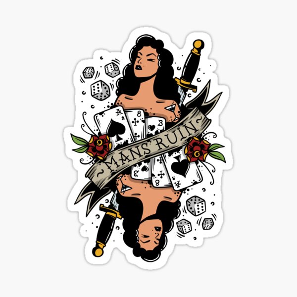 "MAN'S RUIN" Sticker for Sale by Felix Porin | Redbubble