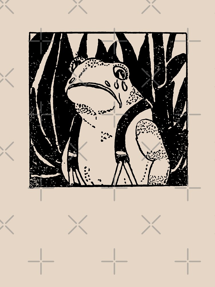 "Cute Sad Frog Crying Vintage Cottagecore Aesthetic - Emo Farmcore Toad ...