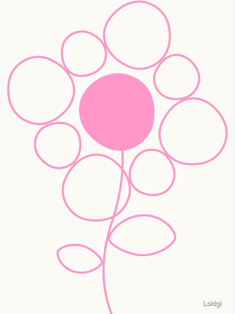 "Pink Simple Flower" Sticker for Sale by Loidgi | Redbubble