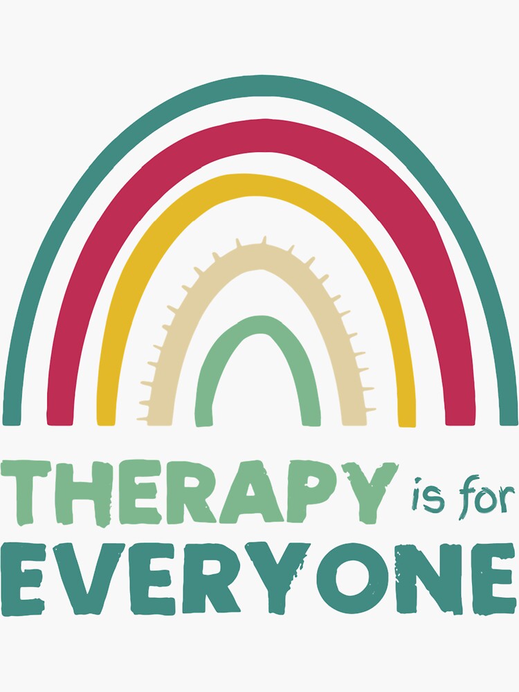 "Therapy is for Everyone Mental Health Therapist Gift " Sticker for ...