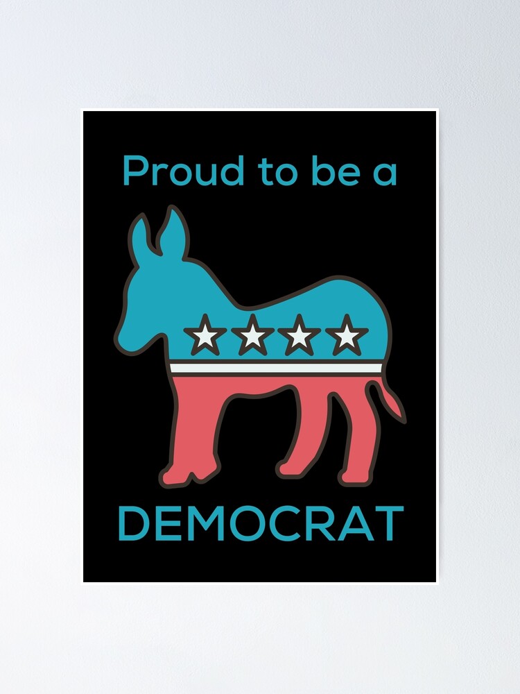"Vintage Donkey proud to be a DEMOCRAT" Poster for Sale by ElLocoMus ...